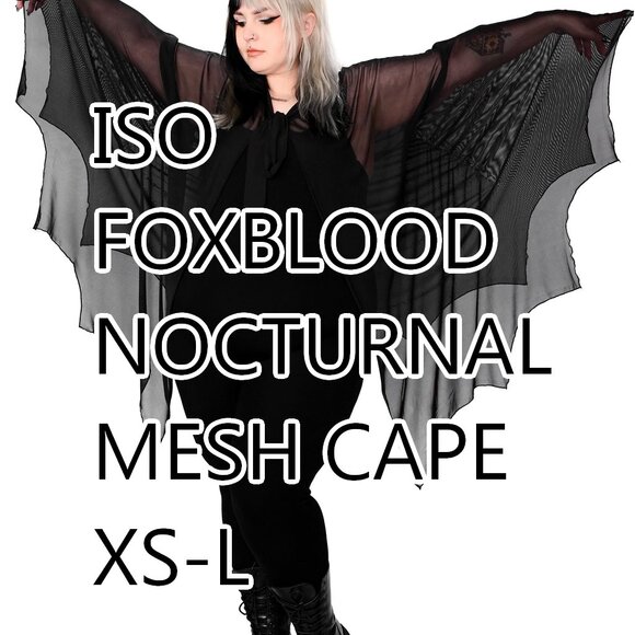 Foxblood | Tops | Found In Search Of Foxblood Nocturnal Mesh Cape Xsl ...